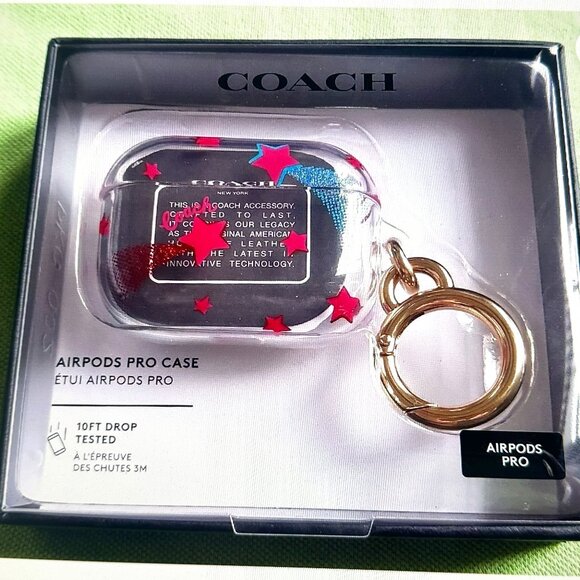 Coach | Other | Coach Airpods Pro Case Wstar Printnwt Airpods Pro C886 ...